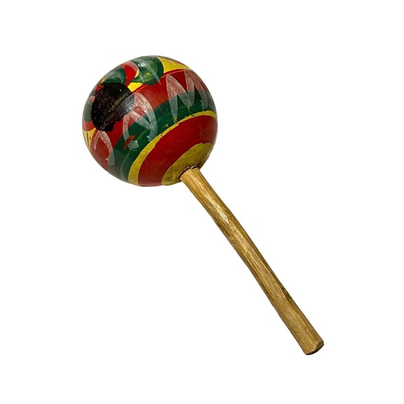 Accents | Vintage Jamaica Folk Art Hand Painted Maraca Shaker Rattle ...